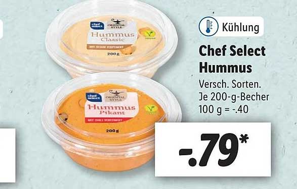 Chef Select Hummus Angebot bei Lidl - 1Prospekte.de
