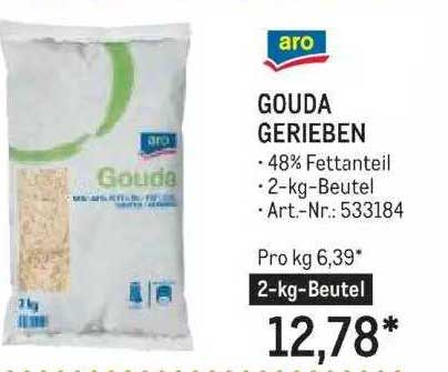 Aro Gouda Gerieben Angebot bei METRO - 1Prospekte.de