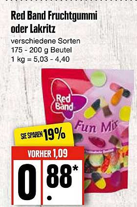Red Band Fruchtgummi Oder Lakritz Angebot bei EDEKA - 1Prospekte.de
