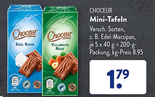 Choceur Mini-tafeln Angebot bei ALDI sud