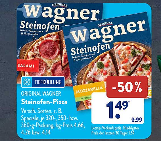 Original Wagner Steinofen-pizza Angebot bei ALDI SÜD - 1Prospekte.de