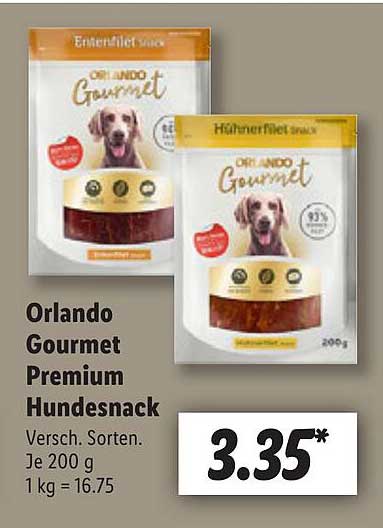 Orlando Gourmet Premium Hundesnack Angebot bei Lidl - 1Prospekte.de