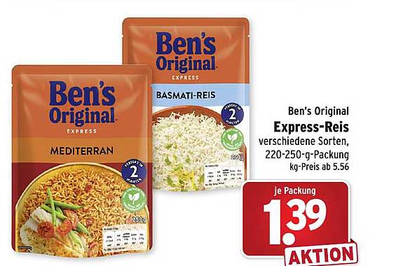 Ben's Original Express-reis Angebot bei Wasgau