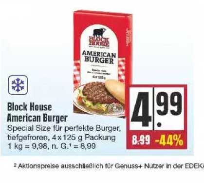 Block House American Burger Angebot bei EDEKA - 1Prospekte.de