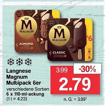 Langnese Magnum Multipack 6er Angebot bei Famila Nordwest - 1Prospekte.de