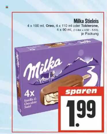 Milka Stieleis Angebot bei EDEKA - 1Prospekte.de