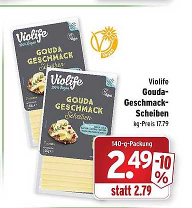 Violife Gouda-geschmack-scheiben Angebot bei Wasgau - 1Prospekte.de