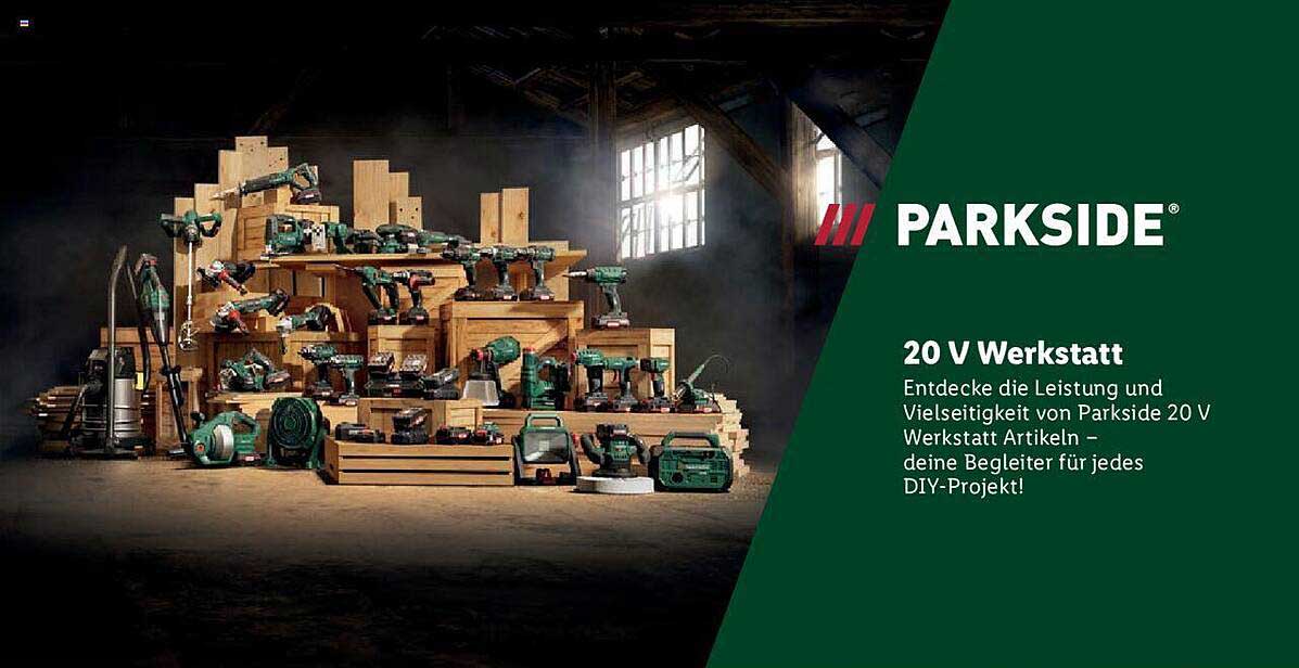 Parkside 20 V Werkstatt Angebot bei Lidl - 1Prospekte.de