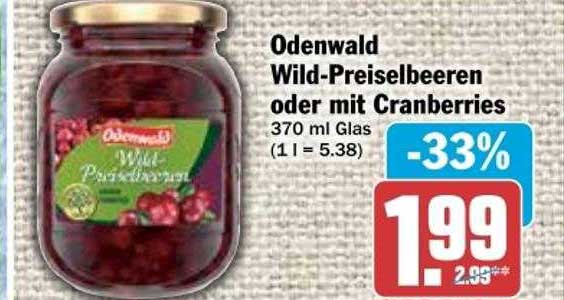 Odenwald Wild-preiselbeeren Oder Mit Cranberries Angebot bei Dodenhof ...