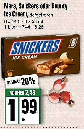 Mars, Snickers Oder Bounty Ice Cream Angebot bei EDEKA - 1Prospekte.de
