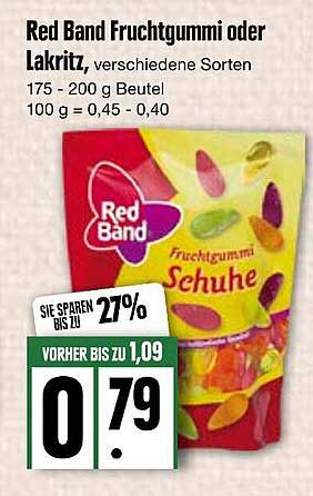 Red Band Fruchtgummi Oder Lakritz Angebot bei EDEKA - 1Prospekte.de