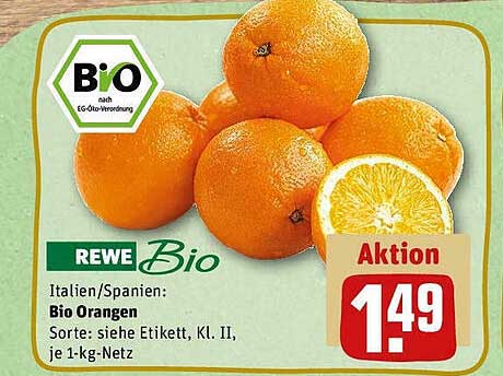 Bio Orangen Angebot bei REWE - 1Prospekte.de