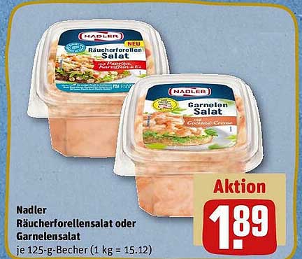 Nadler Räucherforellensalat Oder Garnelensalat Angebot bei REWE ...