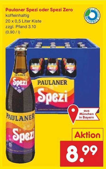 Paulaner Spezi, Spezi Zero Angebot bei Loschdepot