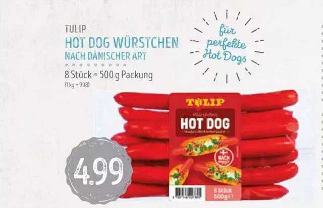 Tulip Hot Dog Würstchen Nach Dänischer Art Angebot bei Edeka Struve ...