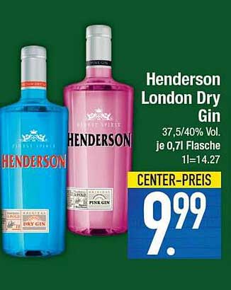 Henderson London Dry Gin Angebot bei E Center
