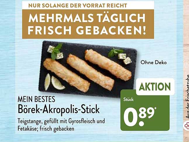 Mein Bestes Börek-akropolis-stick Angebot bei ALDI Nord - 1Prospekte.de