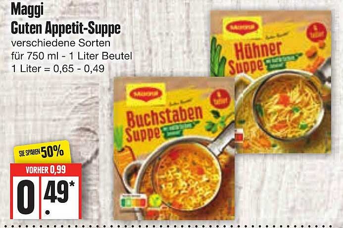 Maggi Guten Appetit-suppe Verschiedene Sorten Angebot bei Edeka ...