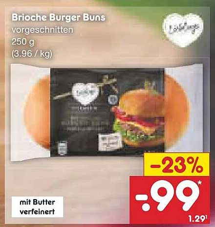Brioche Burger Buns Angebot bei Netto Marken-Discount - 1Prospekte.de