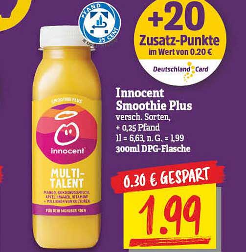 Innocent Smoothie Plus Angebot bei NP Discount - 1Prospekte.de