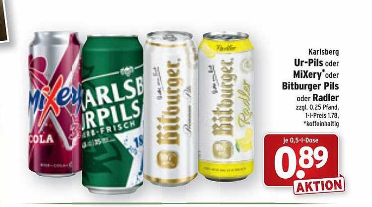 Karlsberg Ur-pils Oder Mixery Oder Bitburger Pils Oder Radler Angebot ...