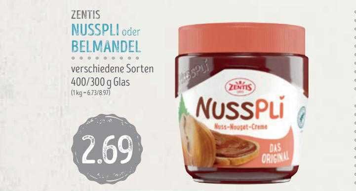 Zentis Nusspli Oder Belmandel Angebot bei Edeka Struve - 1Prospekte.de