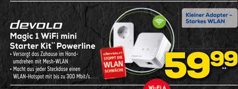 Devolo Magic 1 Wifi Mini Starter Kit Powerline Angebot bei Euronics XXL ...