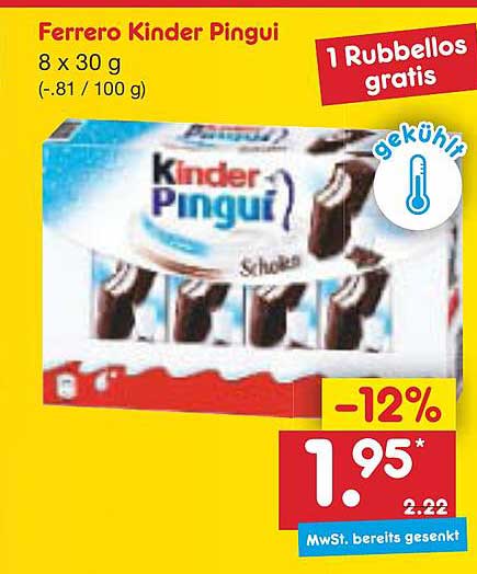 Ferrero Kinder Pingui Angebot bei Netto Marken-Discount - 1Prospekte.de