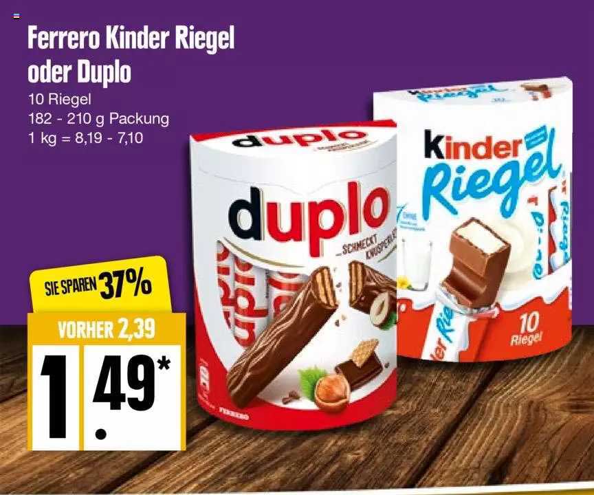Ferrero Kinder Riegel Oder Duplo Angebot bei EDEKA