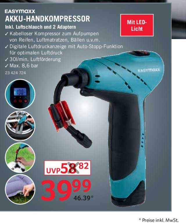 Easymaxx Akku Handkompressor Angebot bei Selgros - 1Prospekte.de
