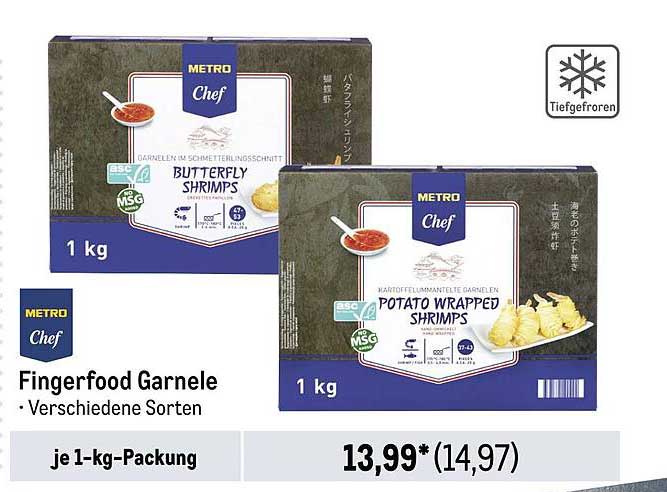 Metro Chef Fingerfood Garnele Angebot bei METRO - 1Prospekte.de