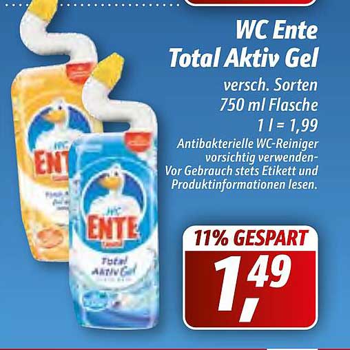 Wc Ente Total Aktiv Gel Angebot bei Simmel - 1Prospekte.de