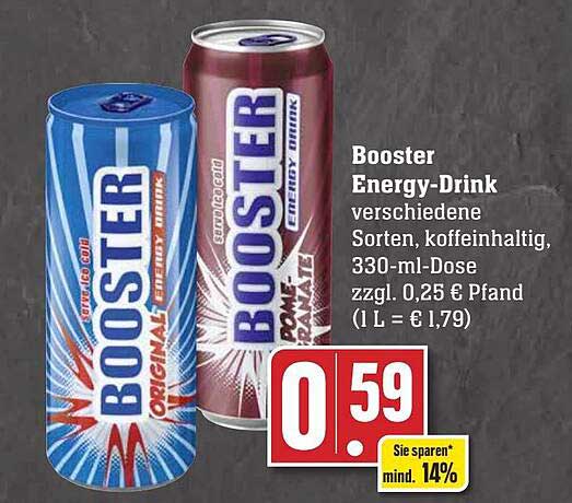 Booster Energy Drink Angebot bei EDEKA - 1Prospekte.de