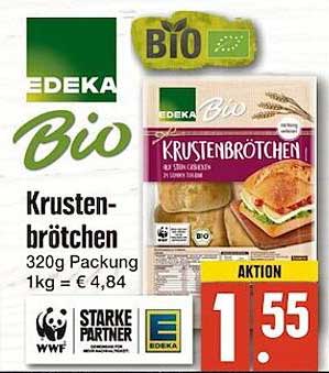 Edeka Bio Krusten Brötchen Angebot bei EDEKA - 1Prospekte.de
