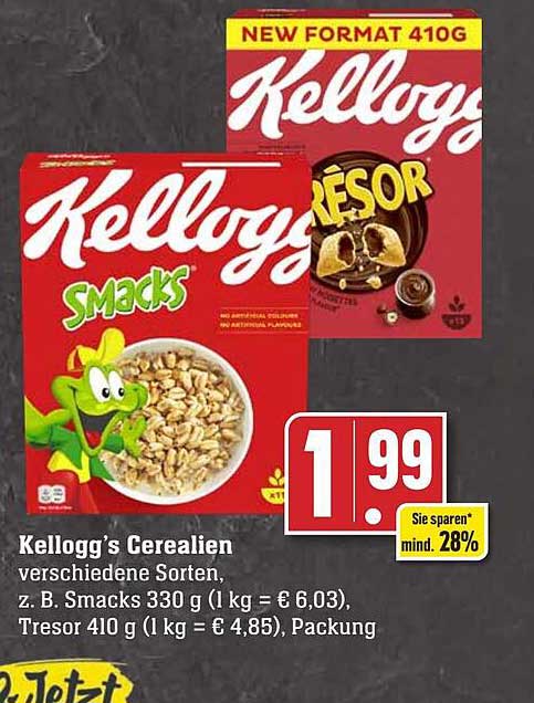 Kellogg's Cerealien Angebot bei V Markt