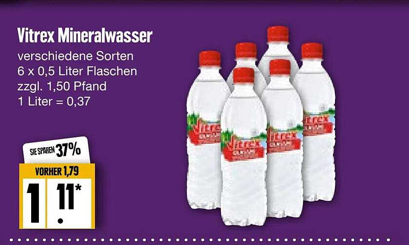 Vitrex Mineralwasser Angebot bei EDEKA - 1Prospekte.de