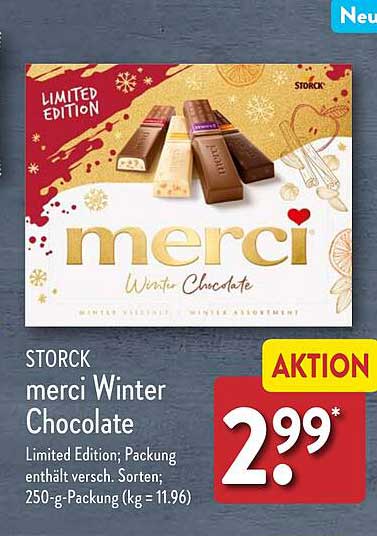 Storck Merci Winter Chocolate Angebot bei ALDI Nord - 1Prospekte.de