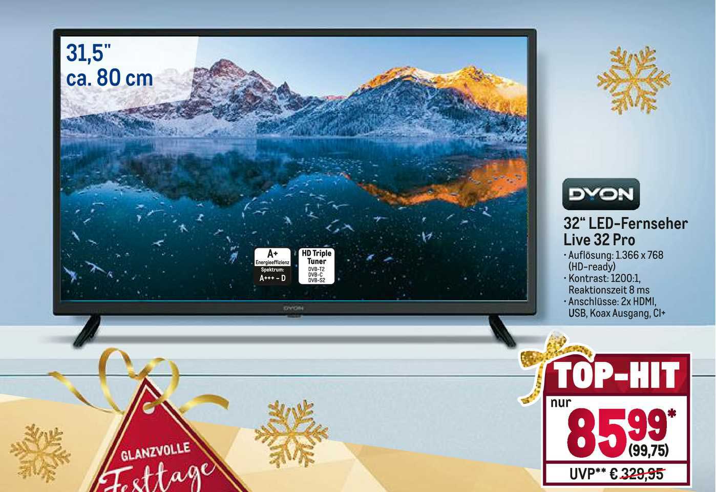 Dyon 32" Led-fernseher Live 32 Pro Angebot bei METRO - 1Prospekte.de
