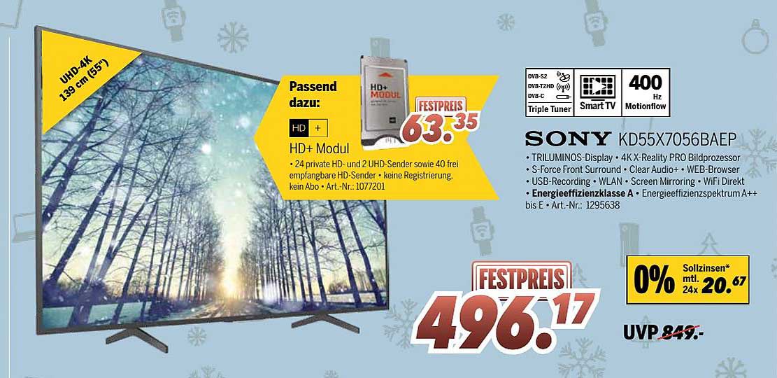 Sony Kd55x7056baep Smart-tv Angebot bei MEDIMAX - 1Prospekte.de