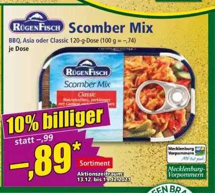 Rügenfisch Scomber Mix Angebot bei NORMA