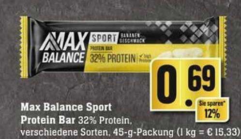Max Balance Sport Protein Bar Angebot bei EDEKA - 1Prospekte.de