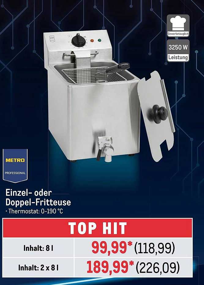 Metro Professional Einzel-oder Doppel-fritteuse Angebot bei METRO ...