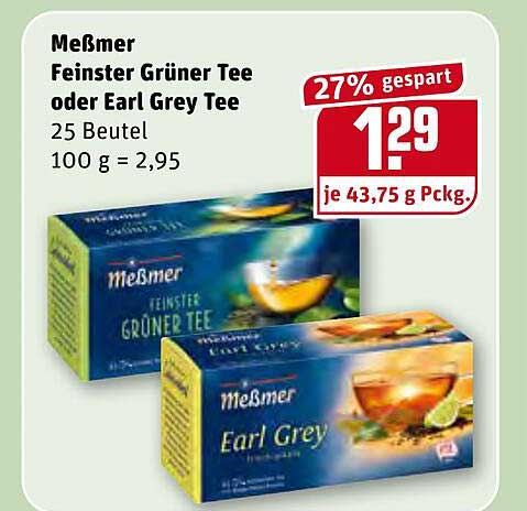 Meßmer Feinster Grüner Tee Oder Earl Grey Tee Angebot bei REWE ...