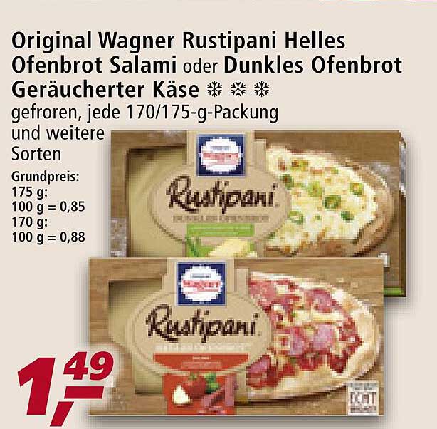 Original Wagner Rustipani Helles Ofenbrot Salami Oder Dunkles Ofenbrot ...