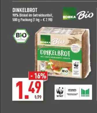 Dinkelbrot Edeka Bio Angebot bei Marktkauf - 1Prospekte.de