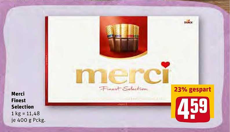 Merci Finest Selection Angebot bei REWE - 1Prospekte.de
