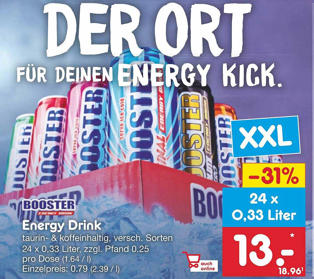 Booster Energy Drink Angebot bei Netto Marken-Discount - 1Prospekte.de