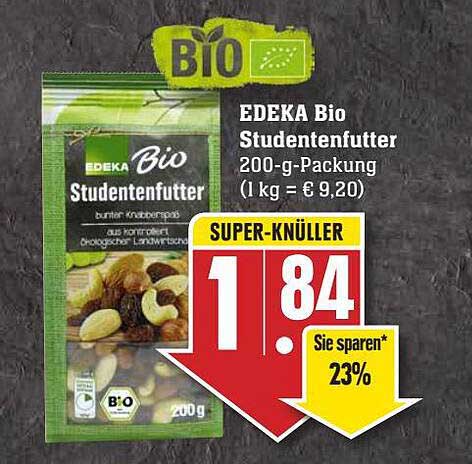 Edeka Bio Studentenfutter Angebot bei Scheck-in-Center - 1Prospekte.de
