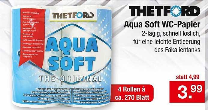 Thetford Aqua Soft Wc-papier Angebot bei Zimmermann