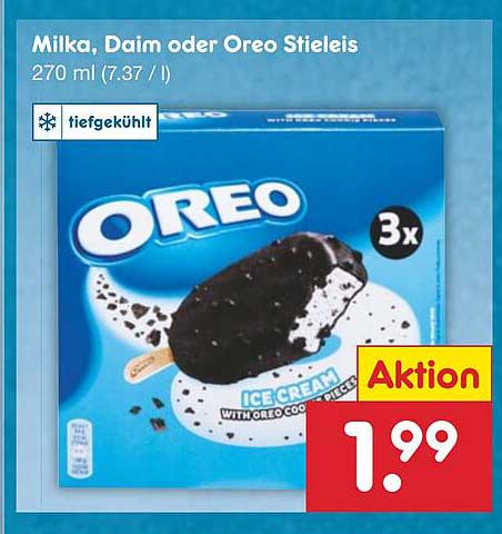 Milka, Daim Oder Oreo Stieleis Angebot bei Netto Marken-Discount ...